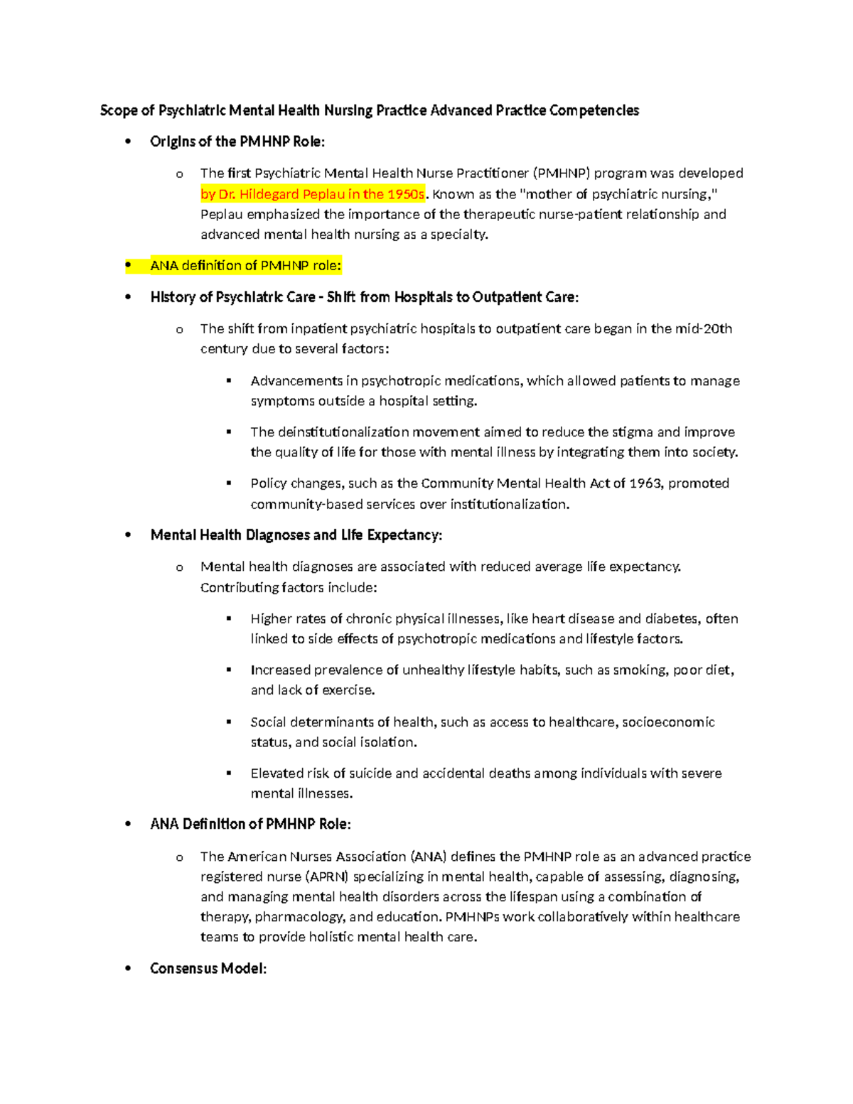 NR548 Study Guide: Psychiatric Mental Health Nursing Scope ...