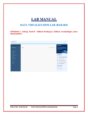 DV LAB Manual 5TH SEM - DATA VISUALIZATION LABORATORY Sub Code: BCS358C IA Marks: 50 Total Hours ...