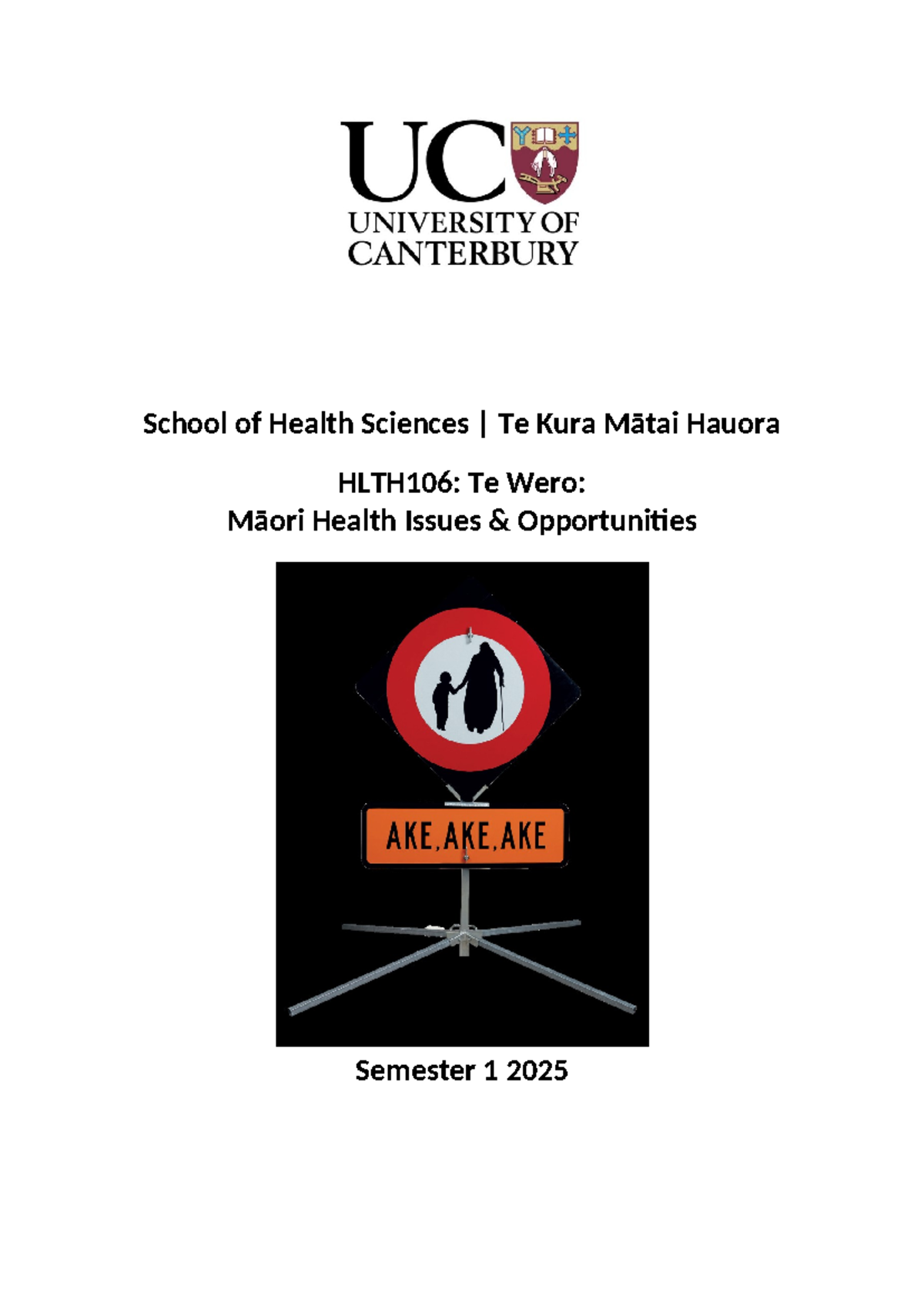 HLTH106: Māori Health Issues & Opportunities Course Handbook 2025 - Studocu
