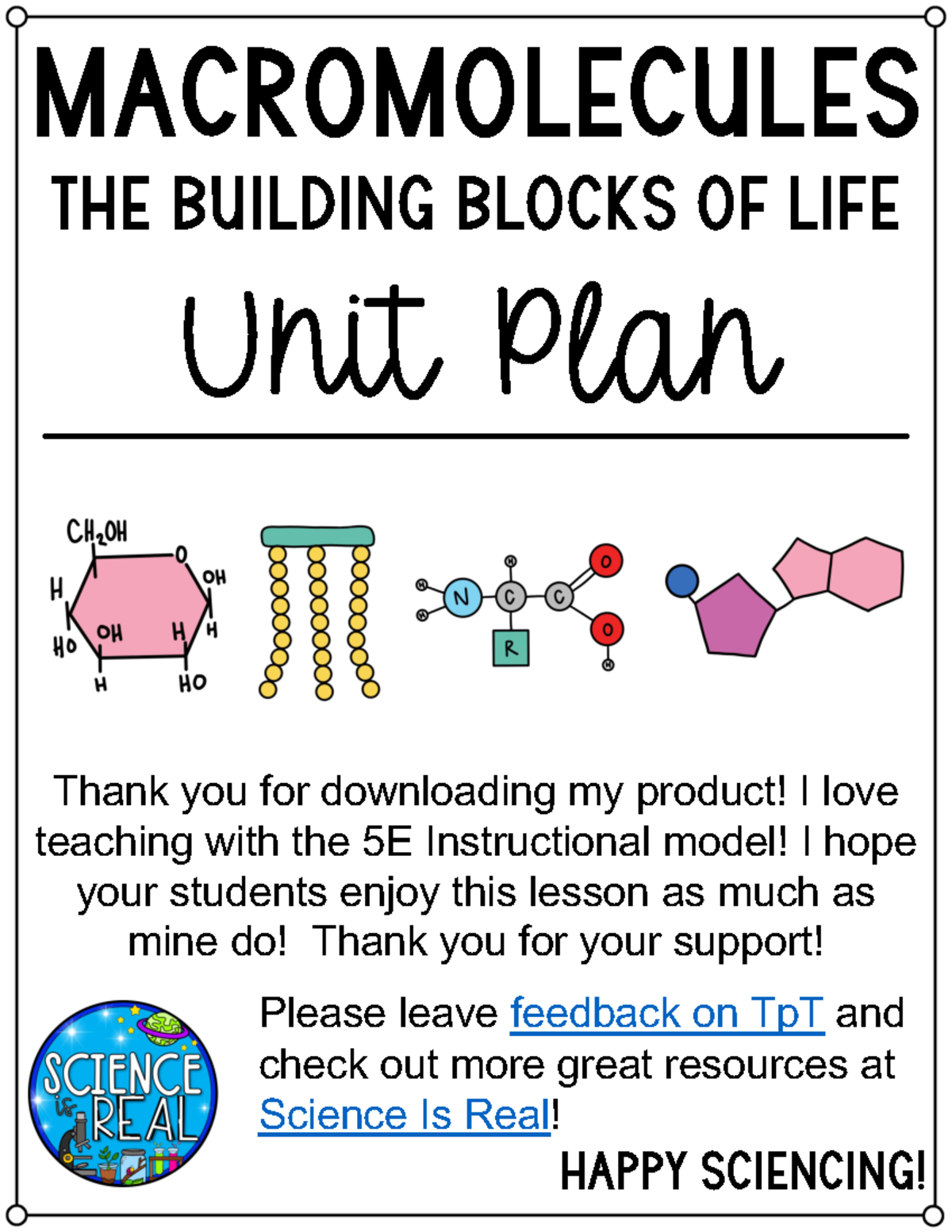 Macromolecules Unit Planand Teachers Guide FREE-1 - Please leave ...