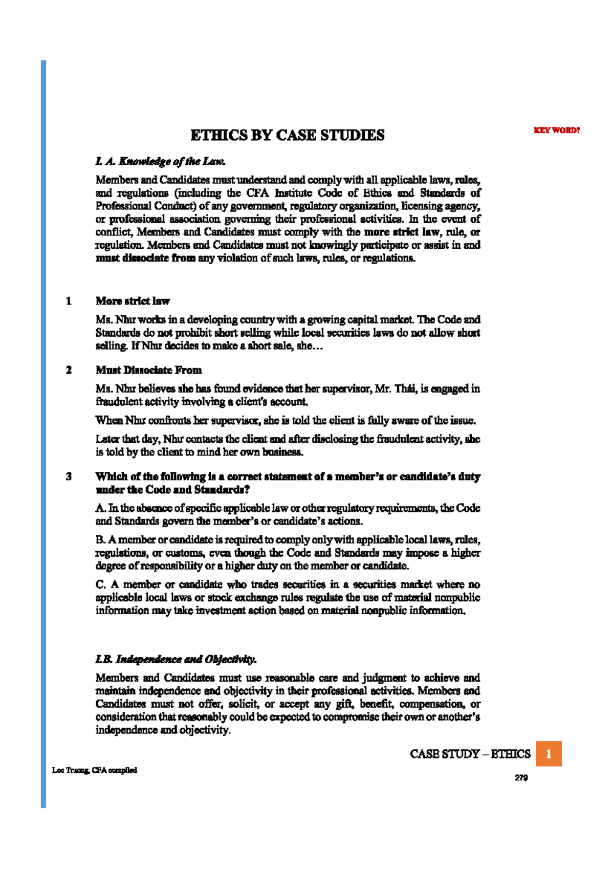 ETHICS CASE STUDIES: Key Insights and Analysis for ETHICS 101 - Studocu