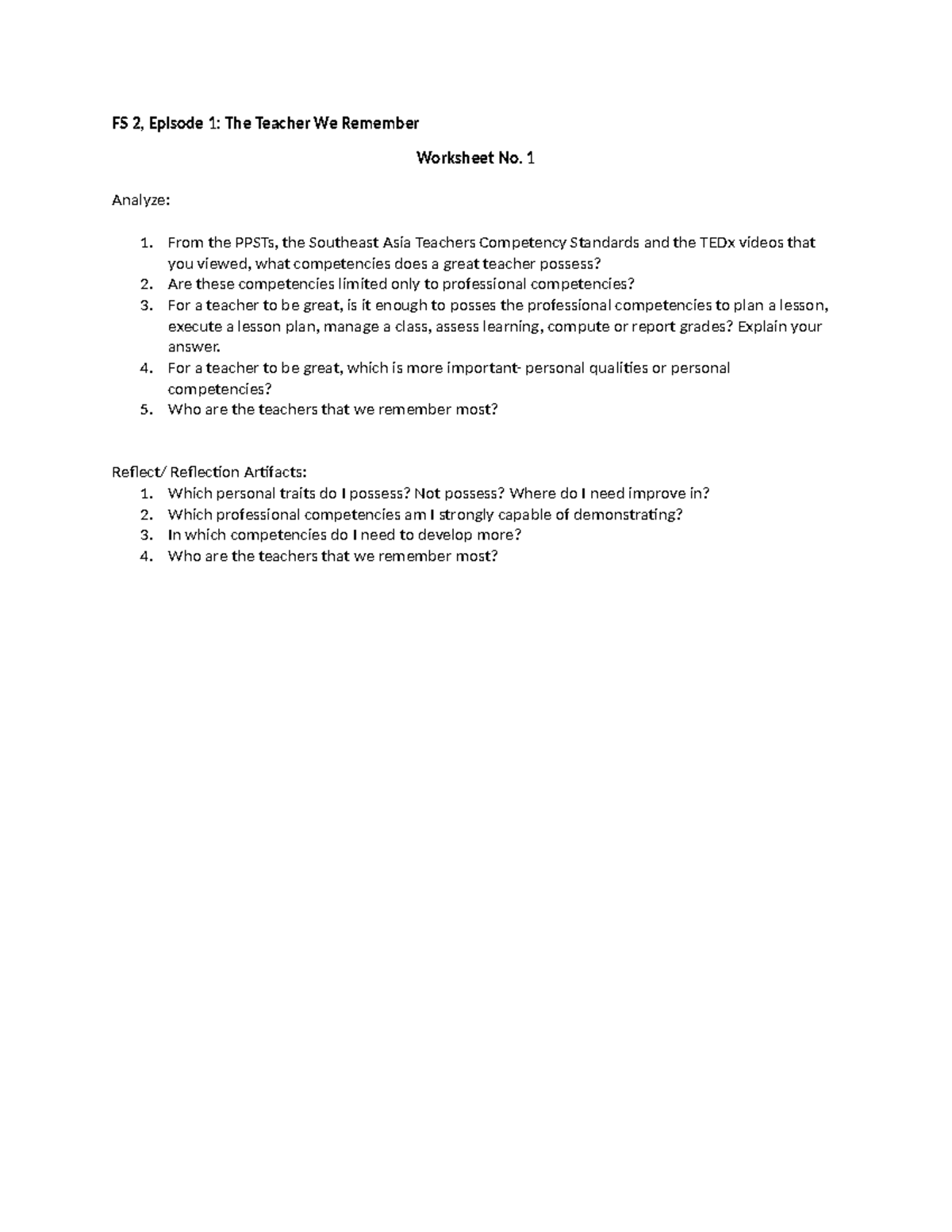 FS-2-Episode-1-The-Teacher-We-Remember - FS 2, Episode 1: The Teacher ...