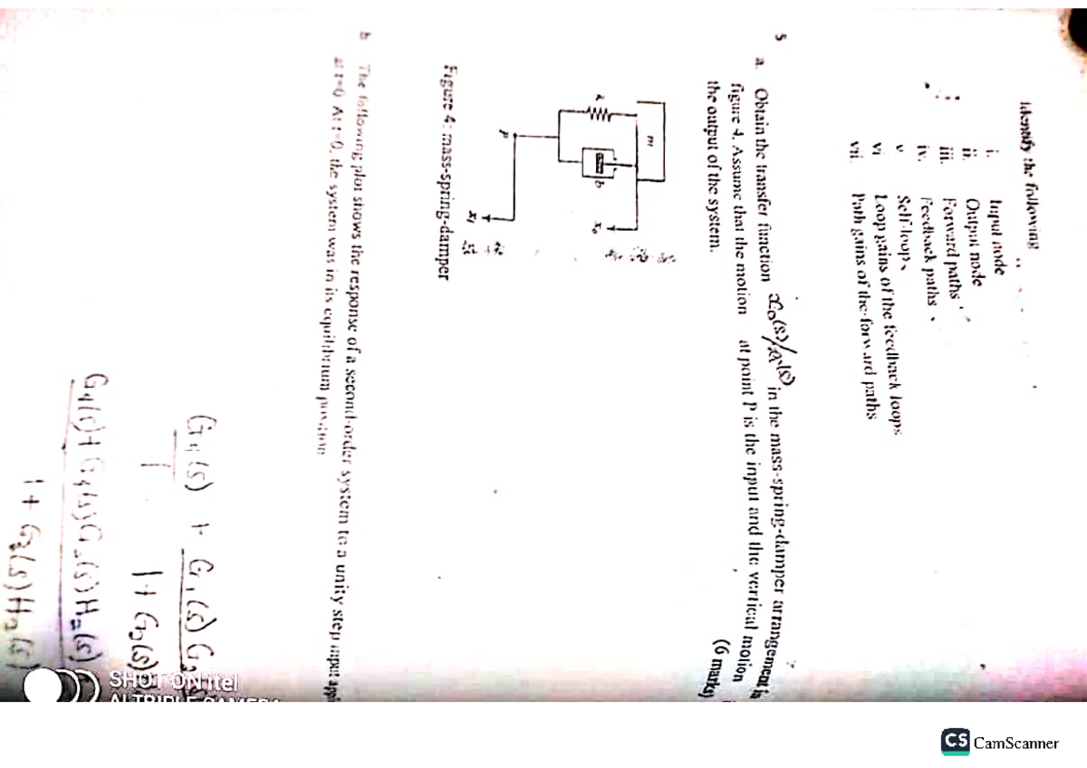 ME 363 Automatic Control I - Exam Questions and Solutions - Studocu