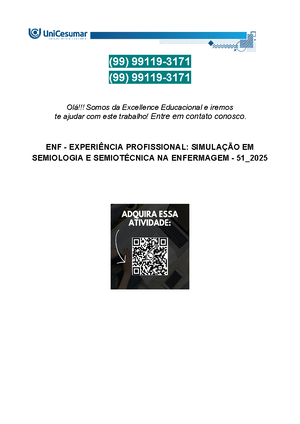 [Solved] PORTFLIO ENF EXPERINCIA PROFISSIONAL SIMULAO DA ASSISTNCIA DE - Experiência ...