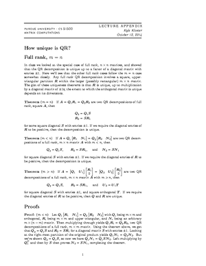 MA1522 final cheatsheet - Number Of Solutions No Solution -Last column is pivot column One ...