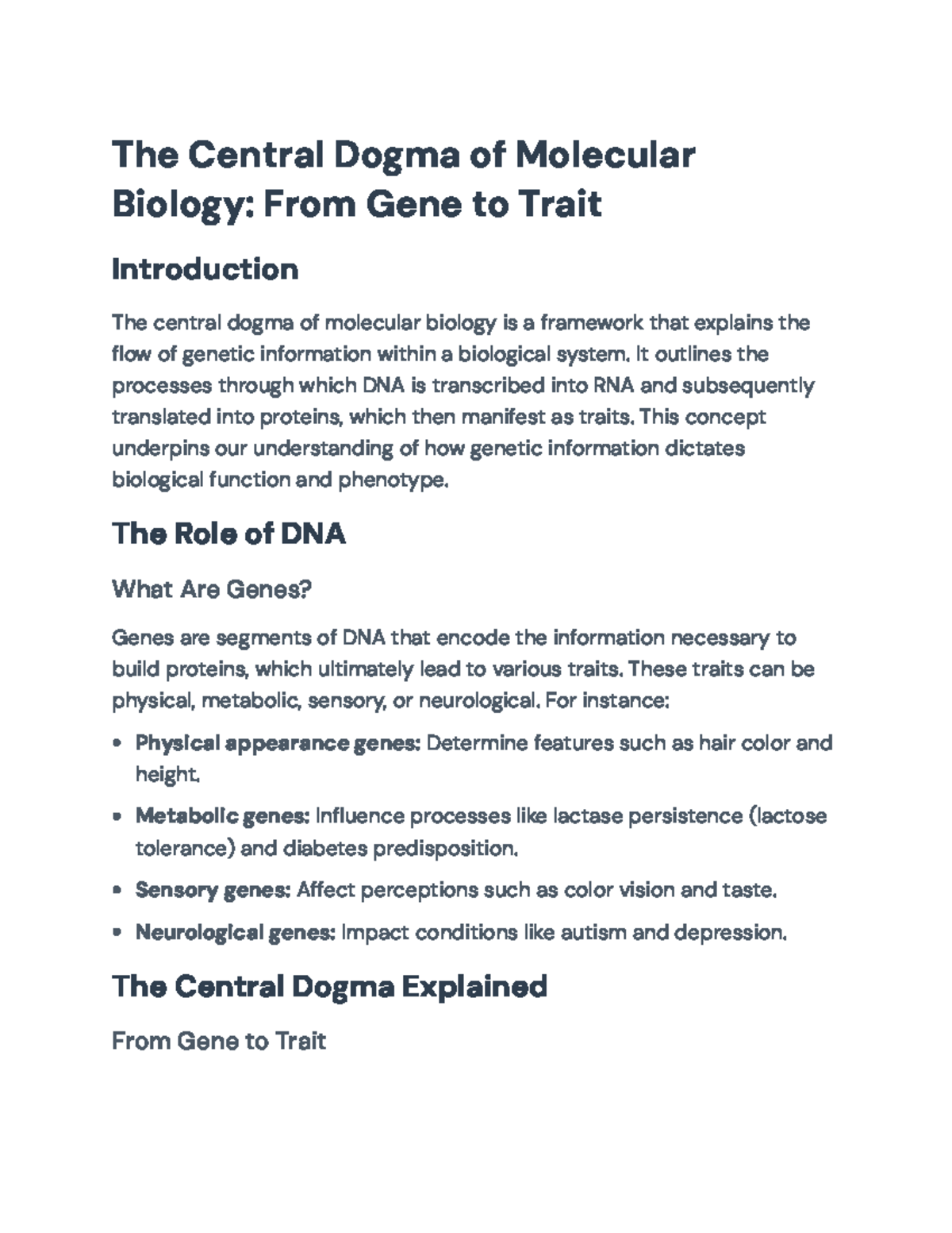 Central Dogma of Molecular Biology: Gene Expression Fundamentals - The ...