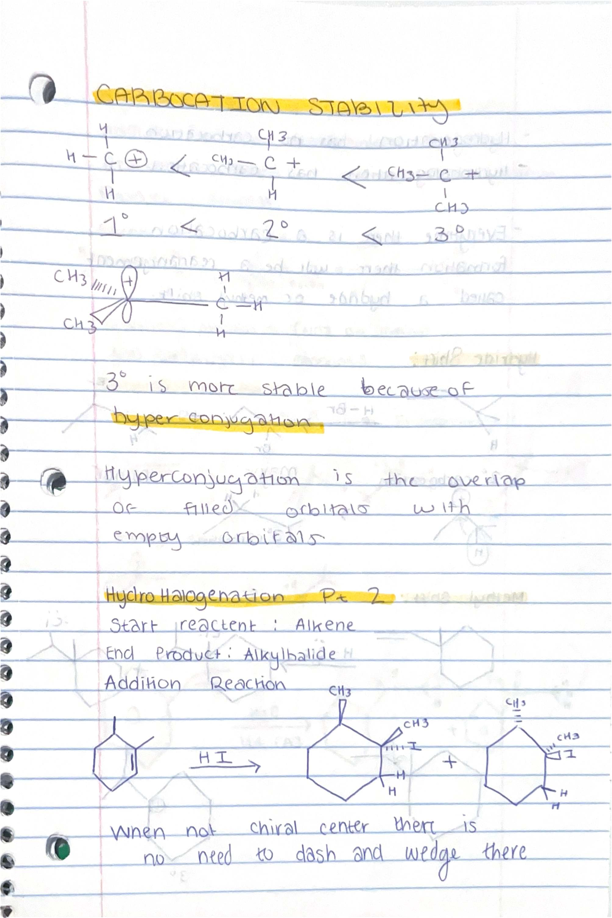 "CARBOCATION STABILITY & Reactions: CH6601 Lecture Notes" - Studocu