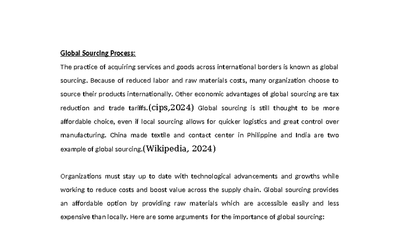 Global Sourcing Process: Benefits, Challenges, and Legal Aspects (CIPS ...