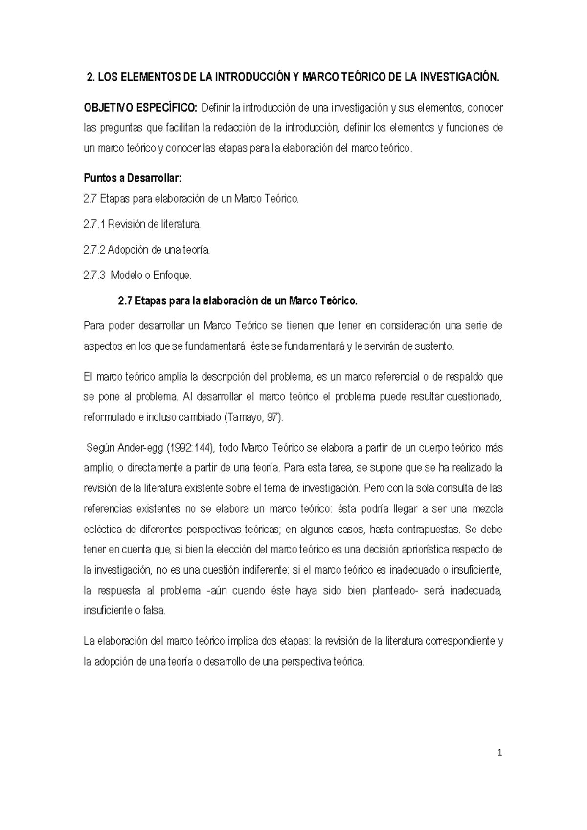 Lección 4: Elementos de la Introducción y Marco Teórico en ...