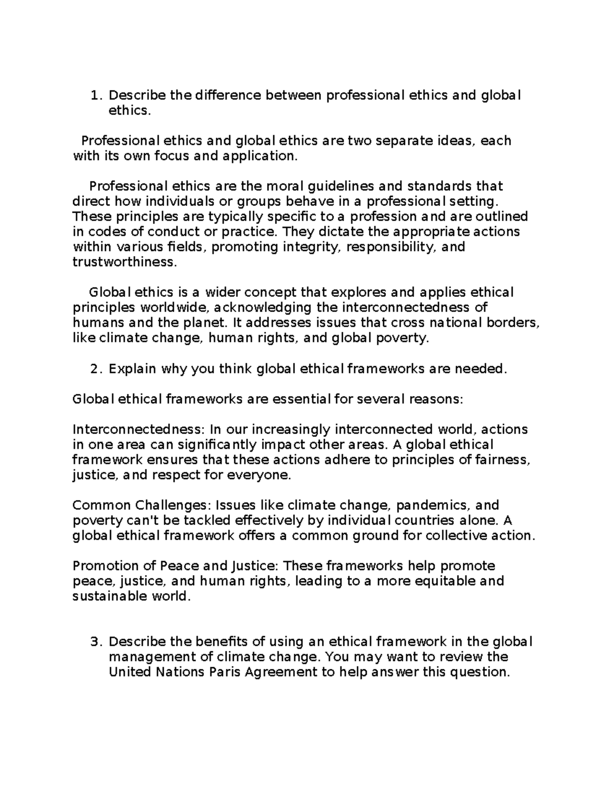 Module One Short Paper copy - Describe the difference between ...