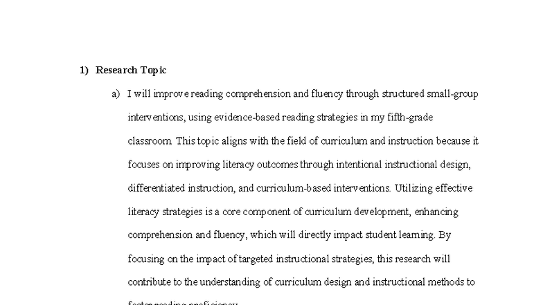 OPM4 Task 1: Enhancing Reading Comprehension & Fluency Through ...