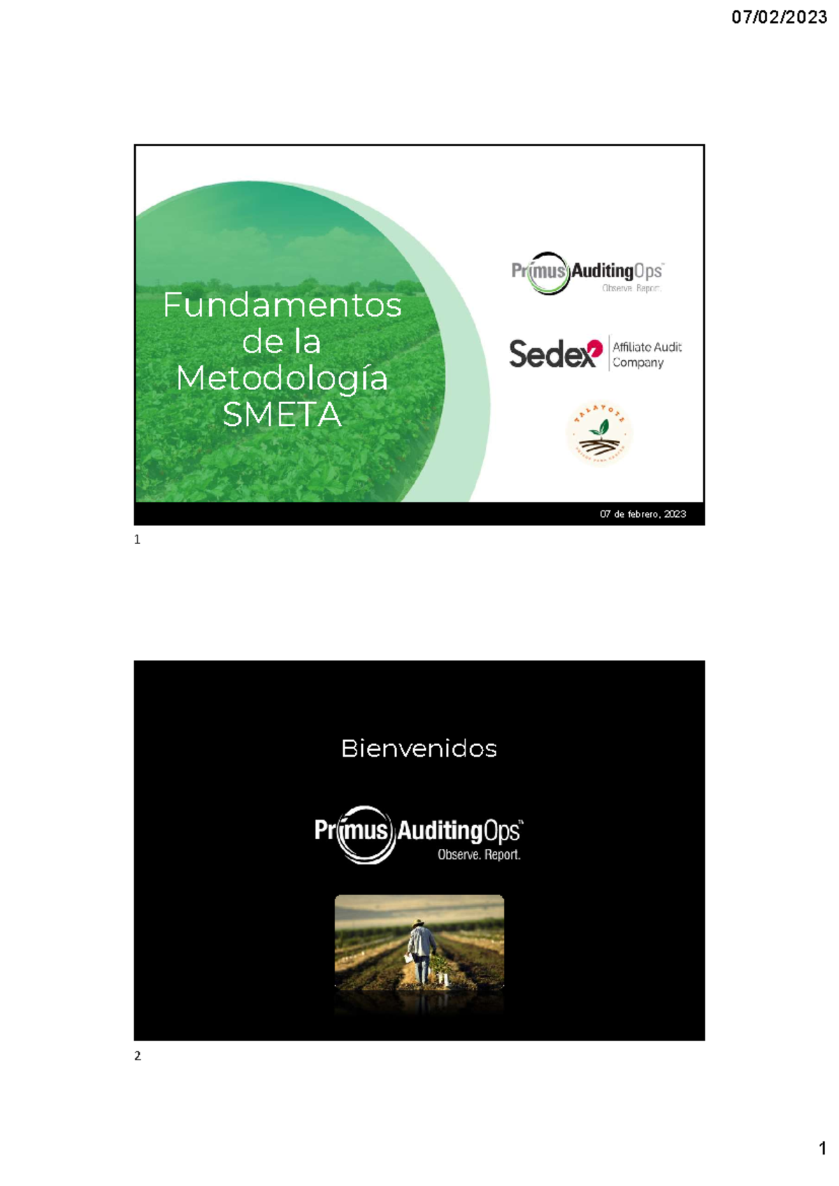 Fundamentos de la Metodología SMETA - Predio el Talayote - Studocu