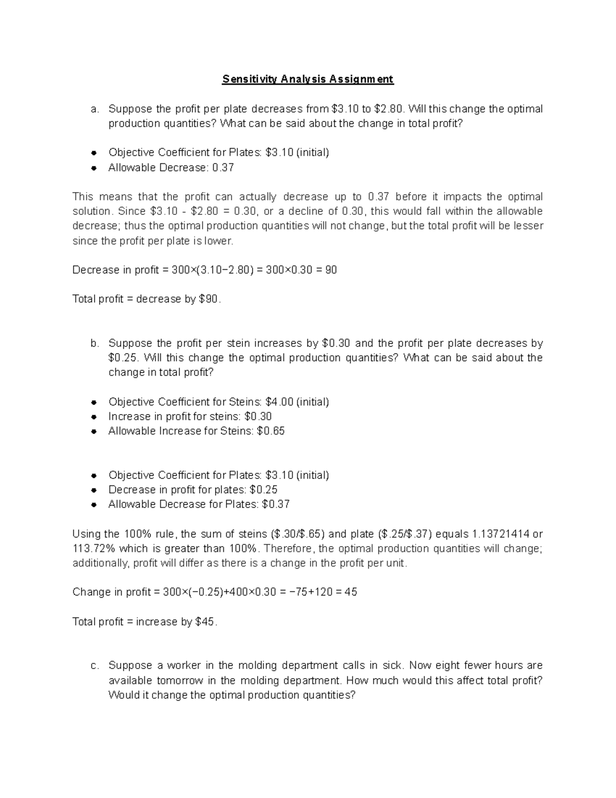 Sensitivity Analysis Assignment copy - Lomio, Erin Katrina Ysabelle S. DSIMGTS - K Sensitivity ...