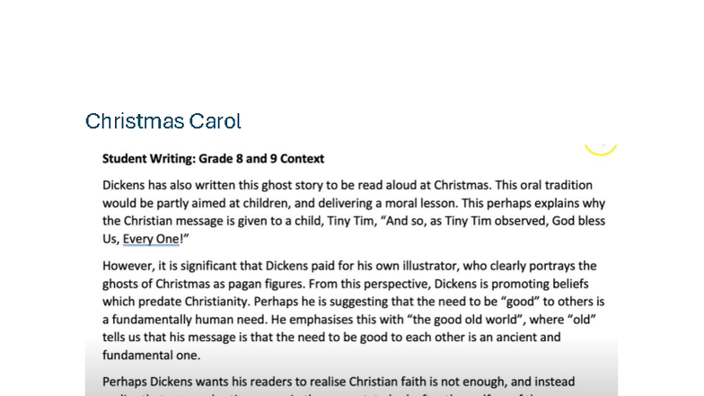 A Christmas Carol Essay Tips & Summaries (Grade 9) - Studocu