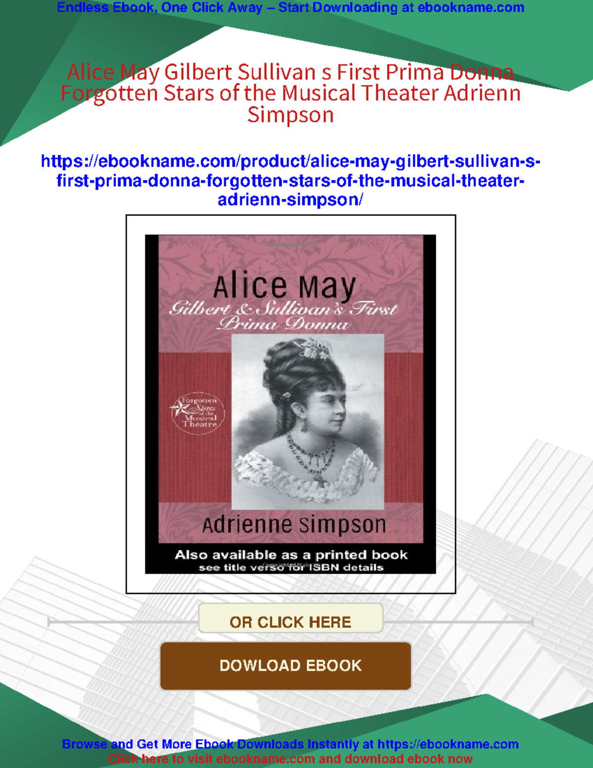 127 - Alice may gilbert sullivan s first prima donna forgotten stars of ...