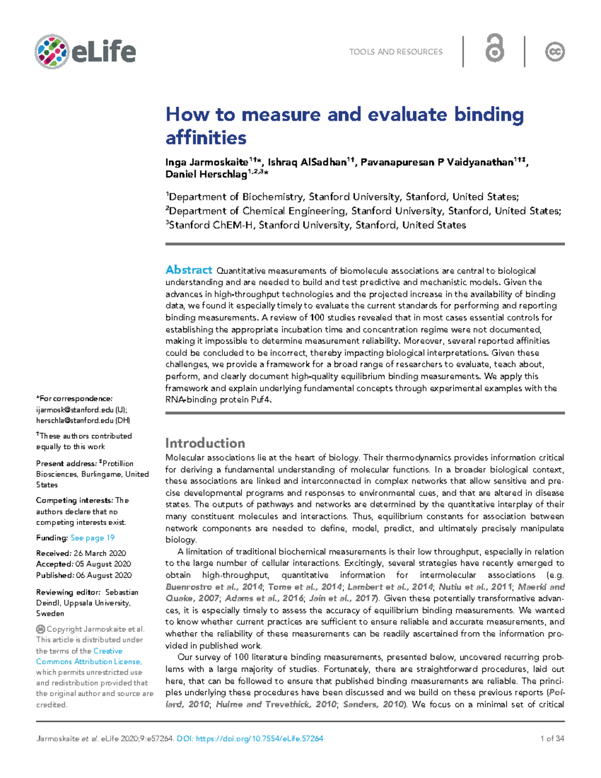 Binding Affinity Measurement Guidelines for Biochemists (BIOC 2020 ...