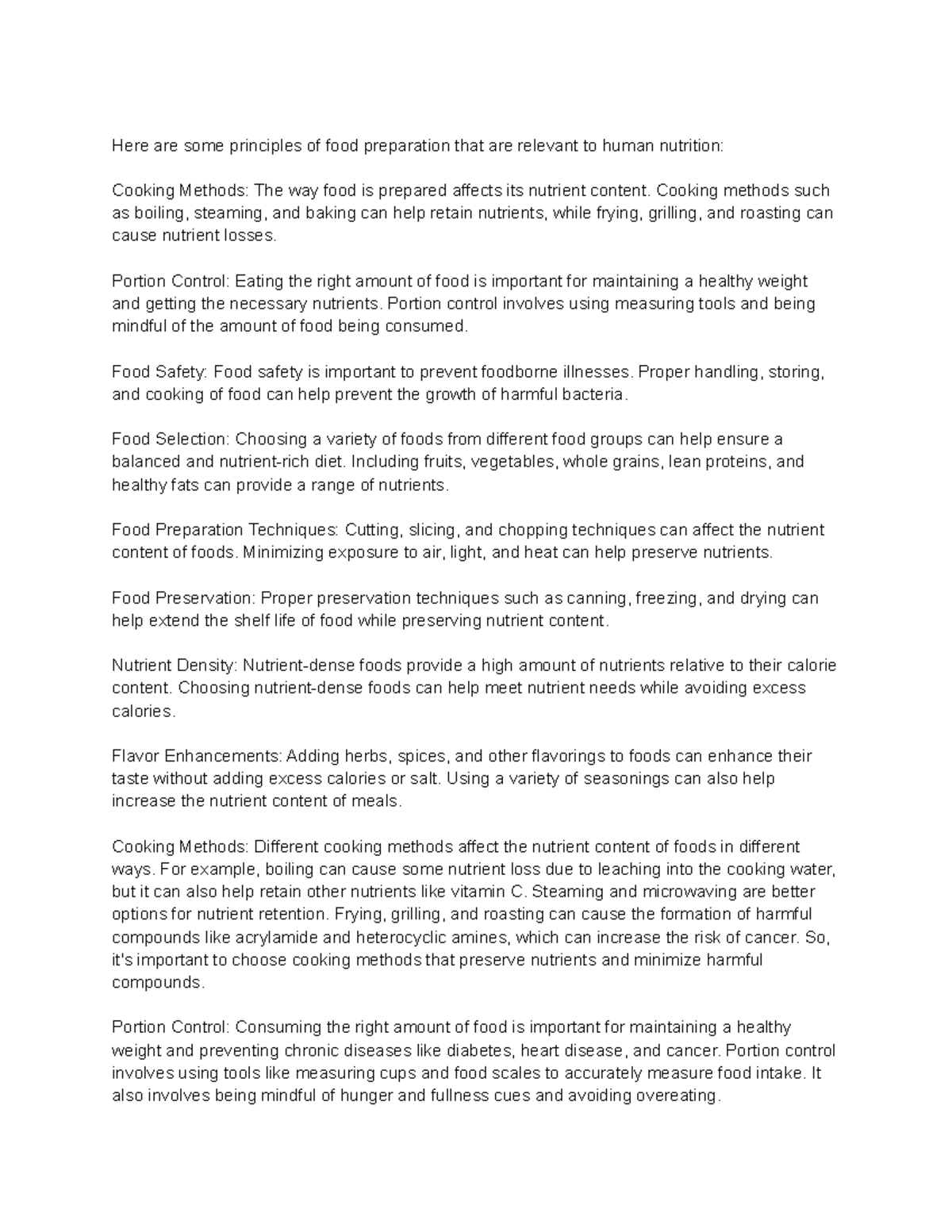 Principles of Food Prep (NUTR 101): Essentials for Nutrition Success ...