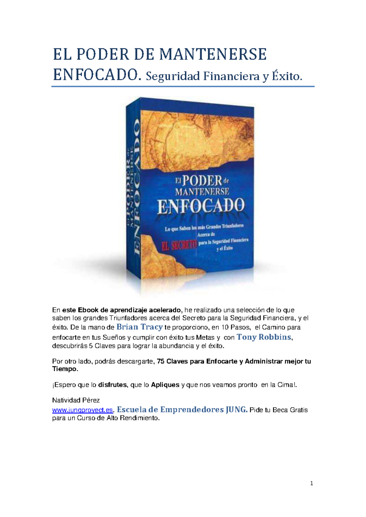 Ebook: 10 Pasos y 5 Claves para Mantenerse Enfocado en el Éxito - Studocu