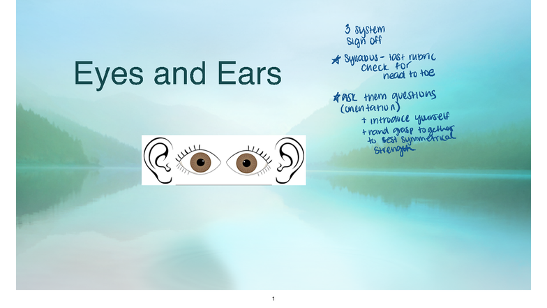 Comprehensive Guide on Eye and Ear Health Assessment (QDGB6Au) - Studocu