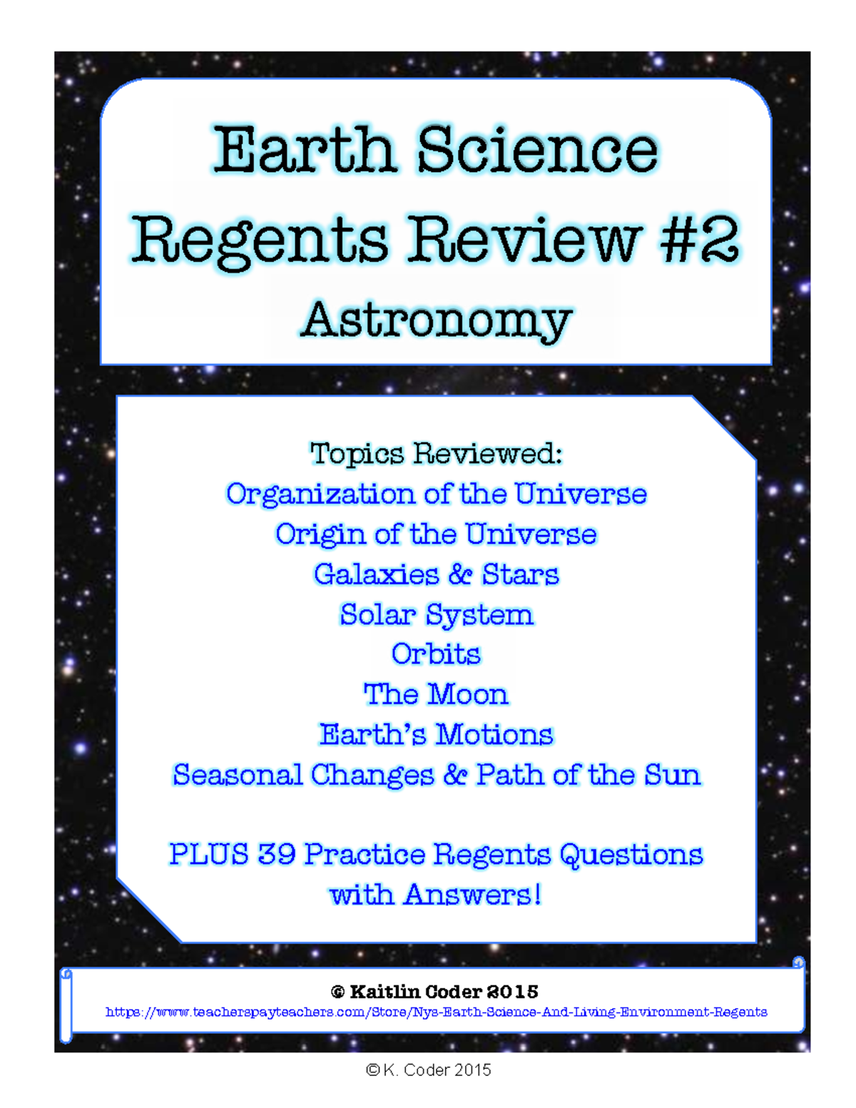 Regents Review #2: Astronomy Topics & 39 Practice Questions - Studocu