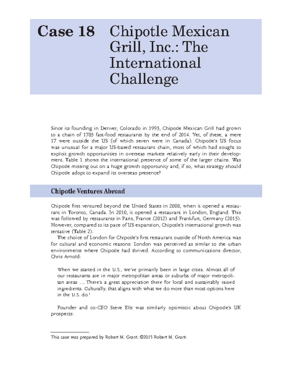 Case Study: Chipotle Mexican Grill International Expansion Challenges ...