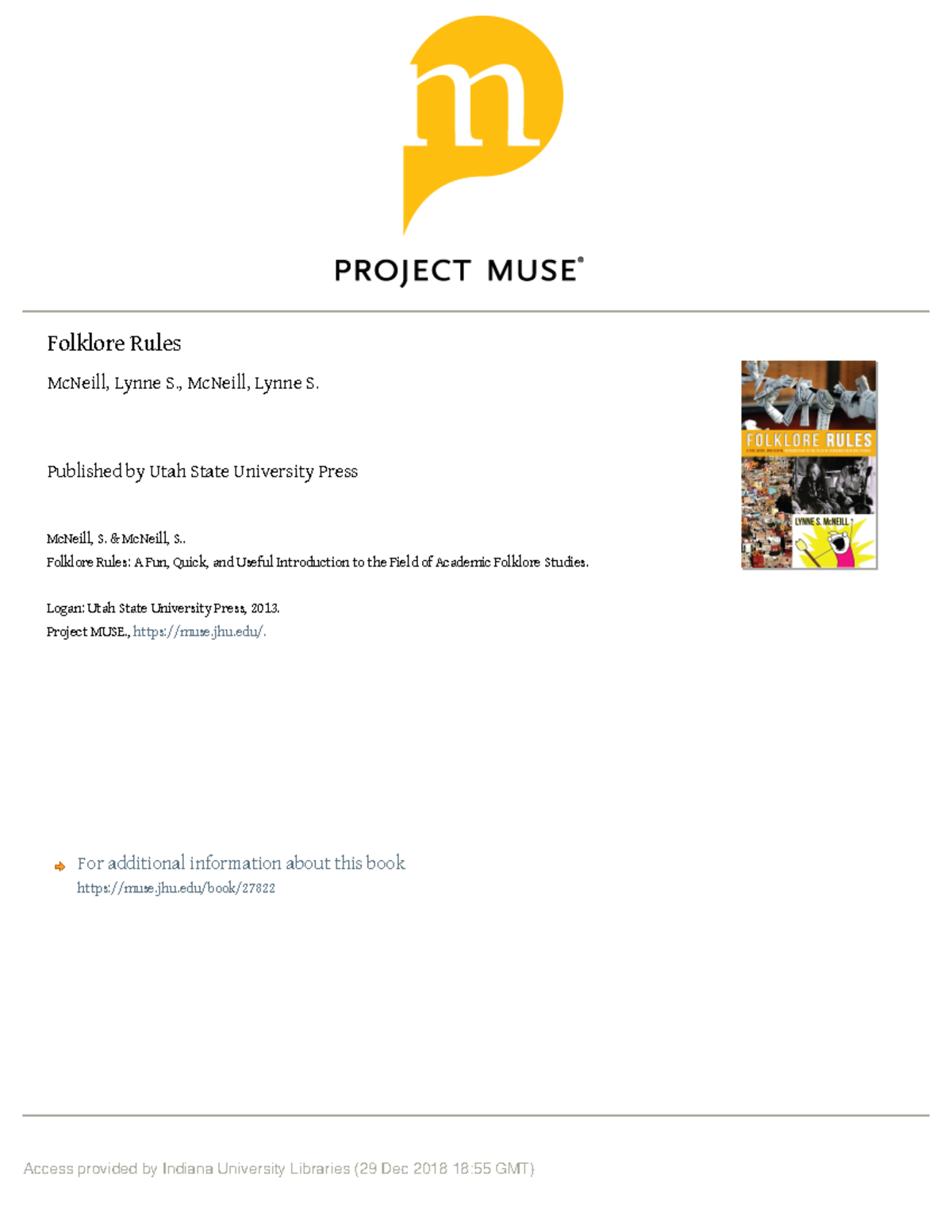 Mc Neill-What+Is+Folklore - Folklore Rules McNeill, Lynne S., McNeill ...