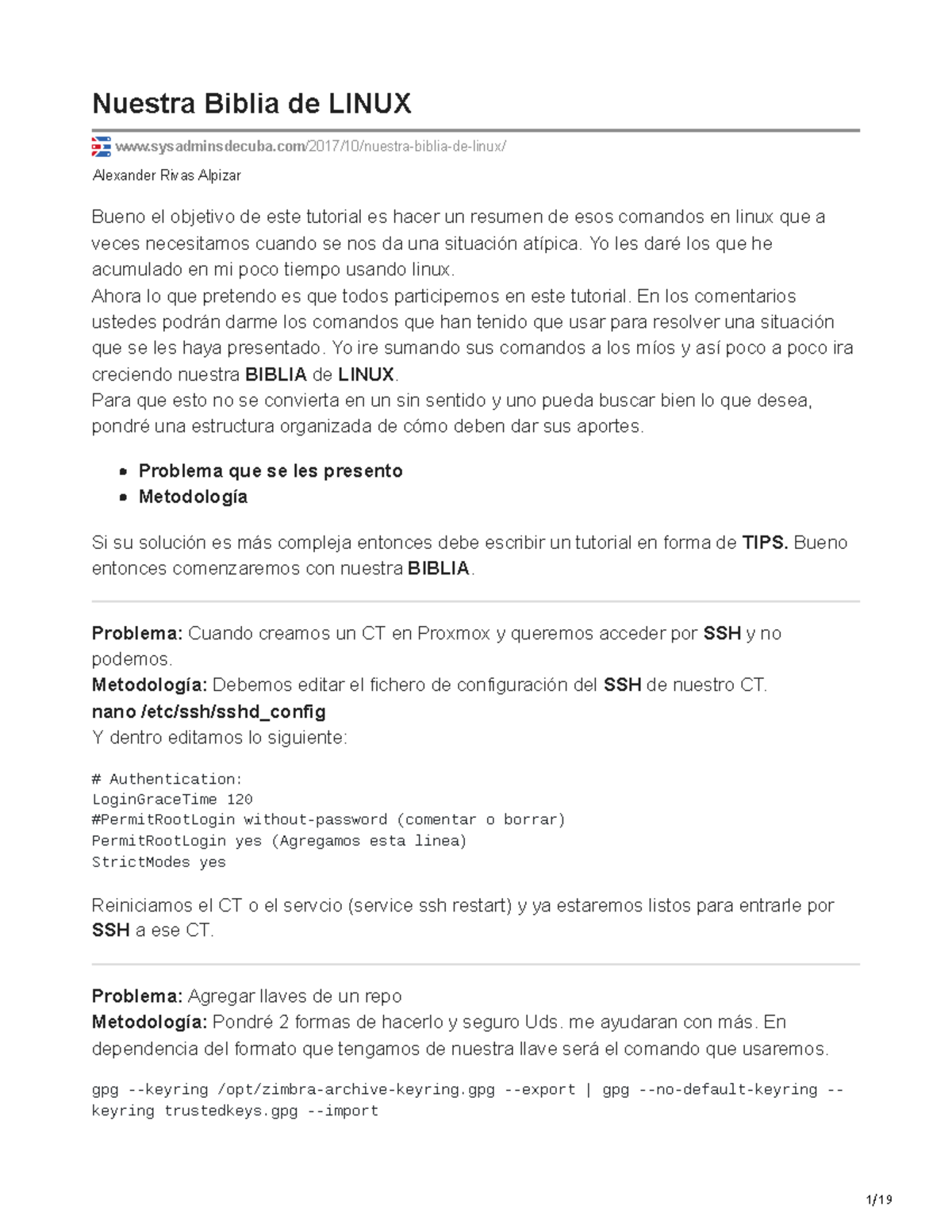 Nuestra Biblia de LINUX: Comandos Útiles y Soluciones (Tutorial) - Studocu