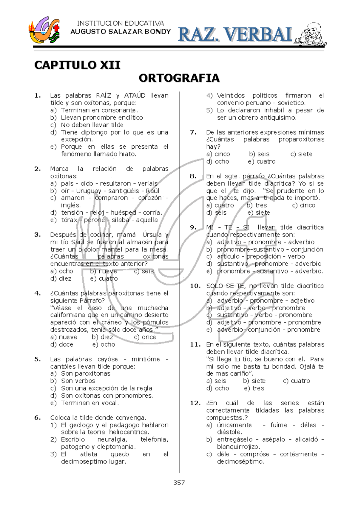 12. Capitulo XII - Ortografía - Listo PARA Imprimir - CAPITULO ...