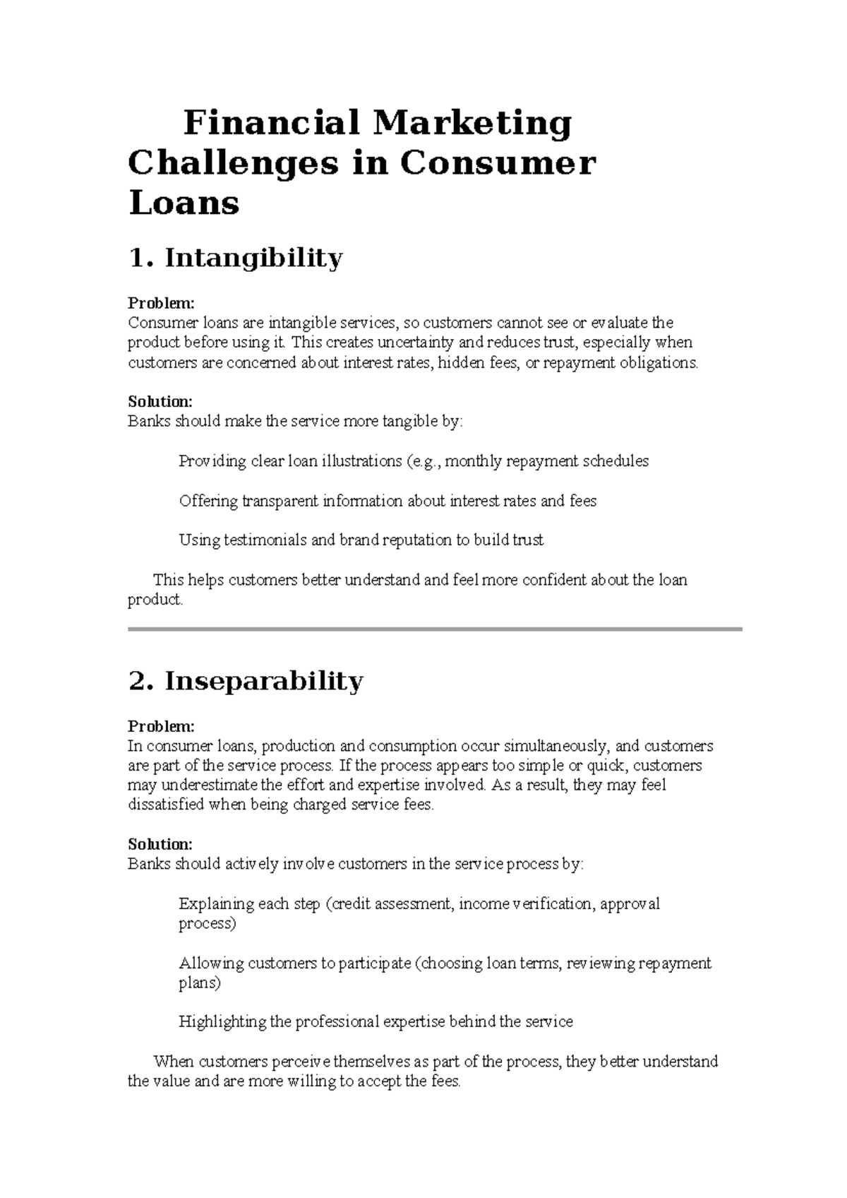 Financial Marketing Challenges in Consumer Loans: Key Issues ...
