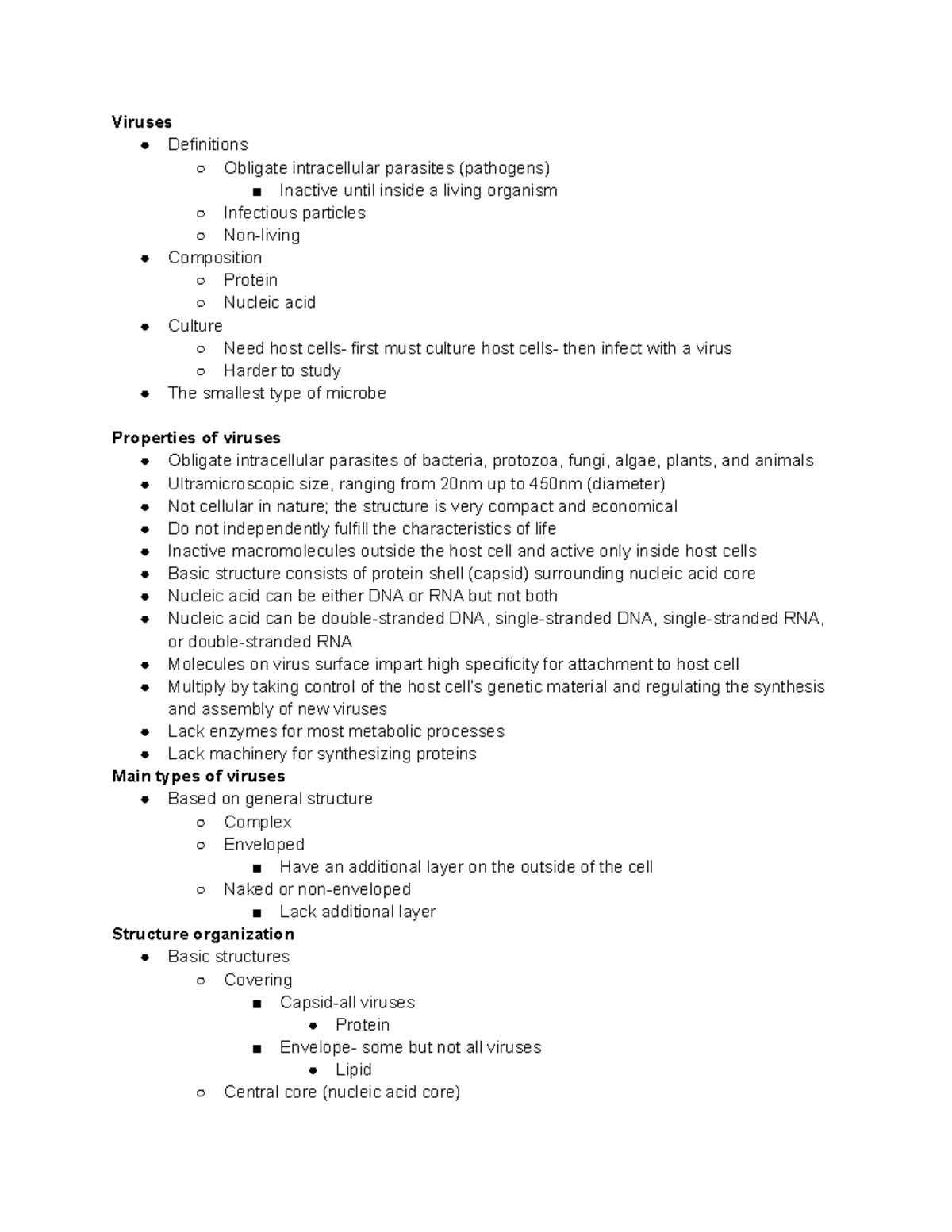 Viruses Overview - Dr. Adam Aurther Leff Lecture Notes - Studocu