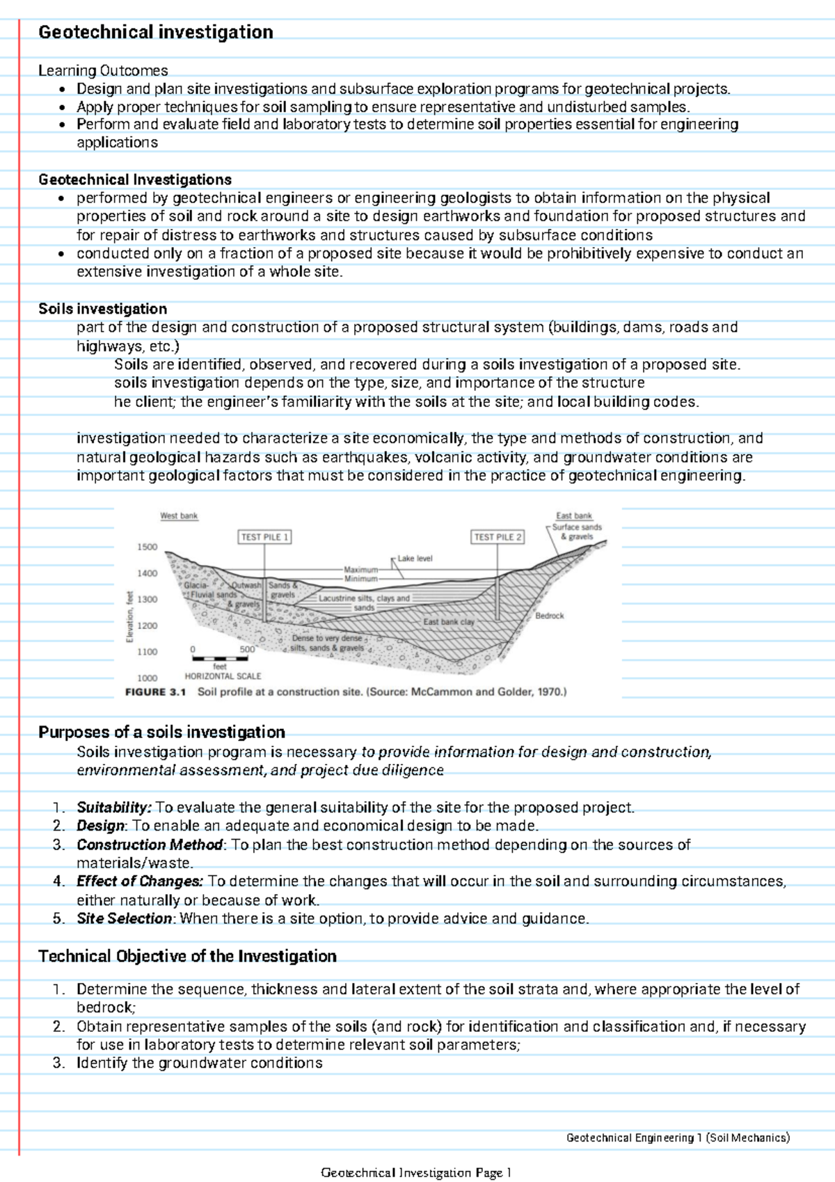 Module 2 Geotechnical Investigation - Geotechnical investigation ...
