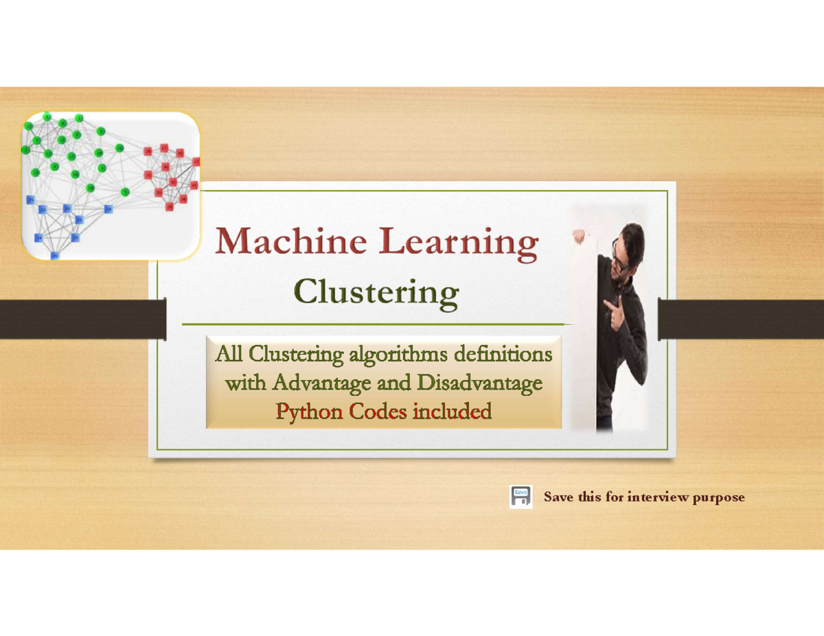 ML - Clustering Techniques: Affinity Propagation & Beyond - Studocu