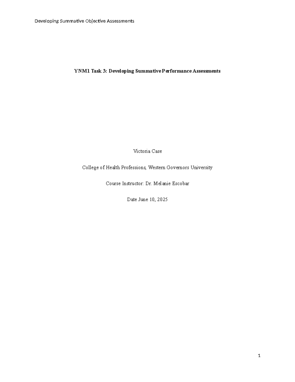 WGU C921 Summative Performance Assessment Development Guide - Studocu
