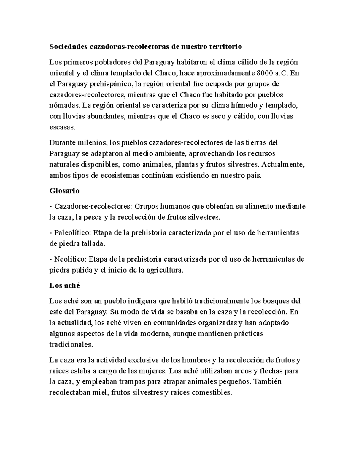 Sociedades Indígenas del Paraguay: Historia y Cultura - Studocu