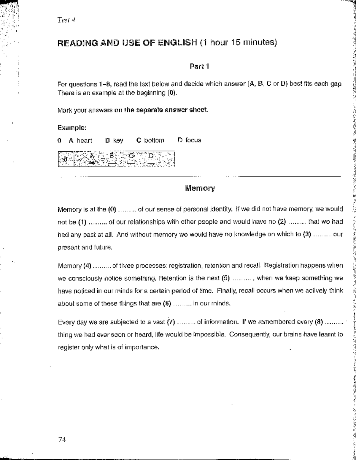 FCE Exam Reading Practice Exercises and Tips - Studocu