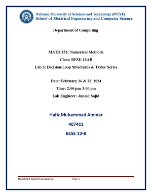 Lab report 4 compound pendulum experiment - DATE: 19 Dec 2021 NATIONAL ...
