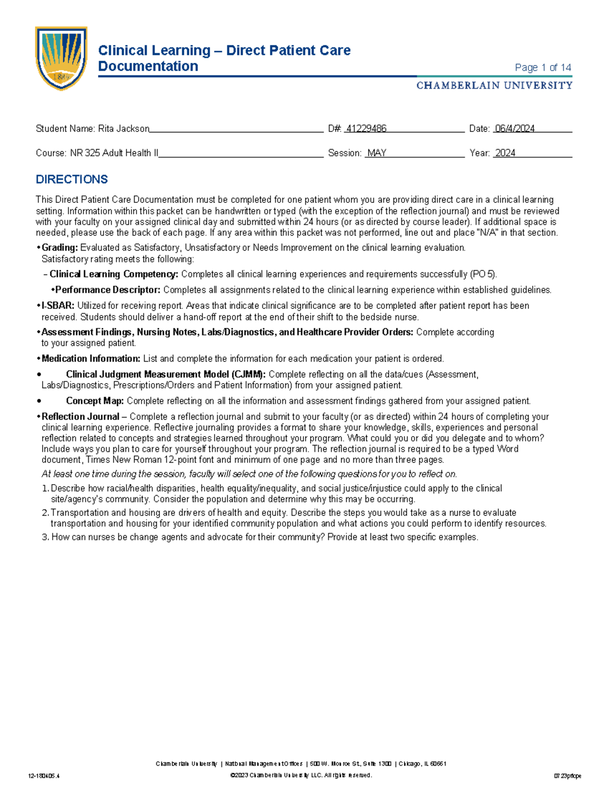 Care plan 3 - Care plan - Documentation 12-180405 0723pflcpe ...