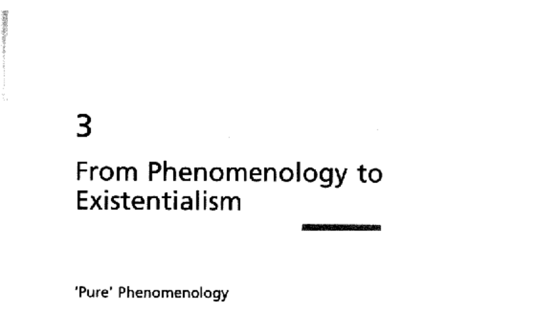 PHIL 301: From Phenomenology to Existentialism - A Critical Analysis - Studocu