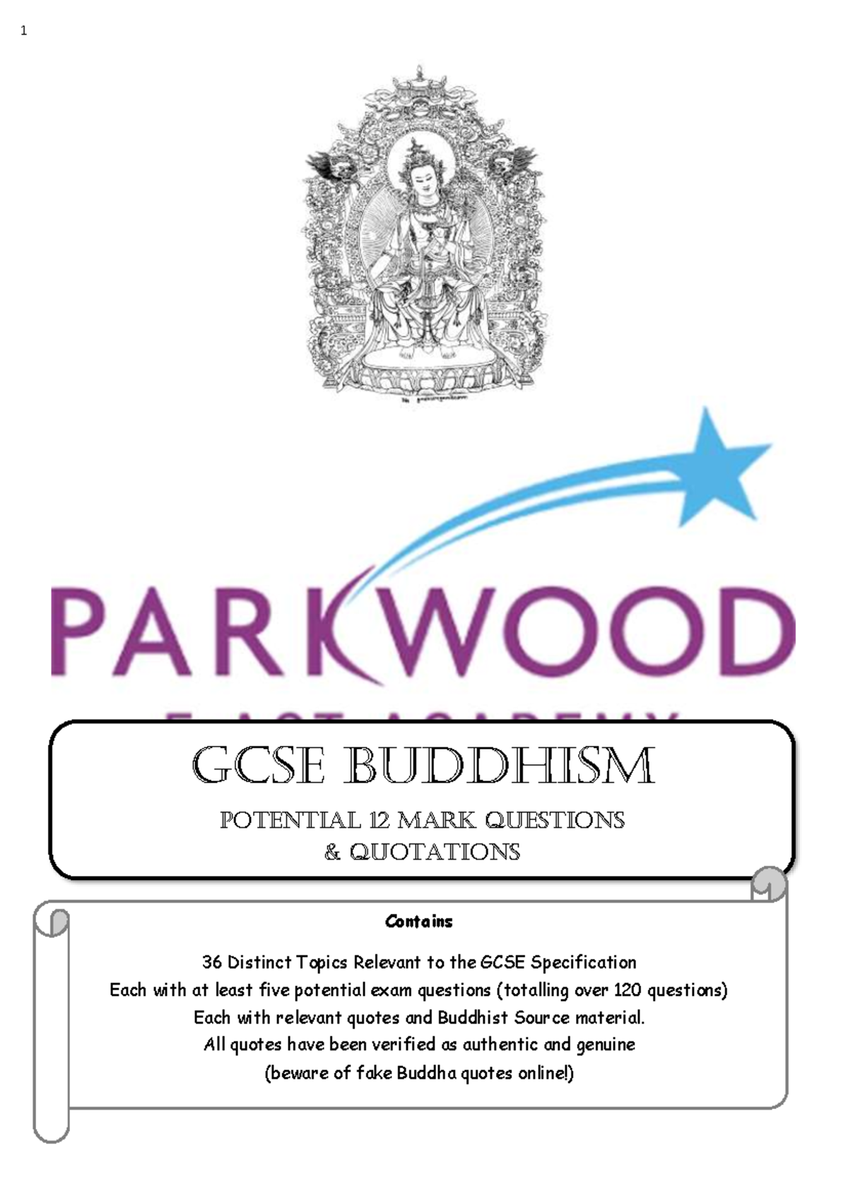 GCSE Buddhism Exam Questions & Quotes: 120+ Potential Queries - Studocu
