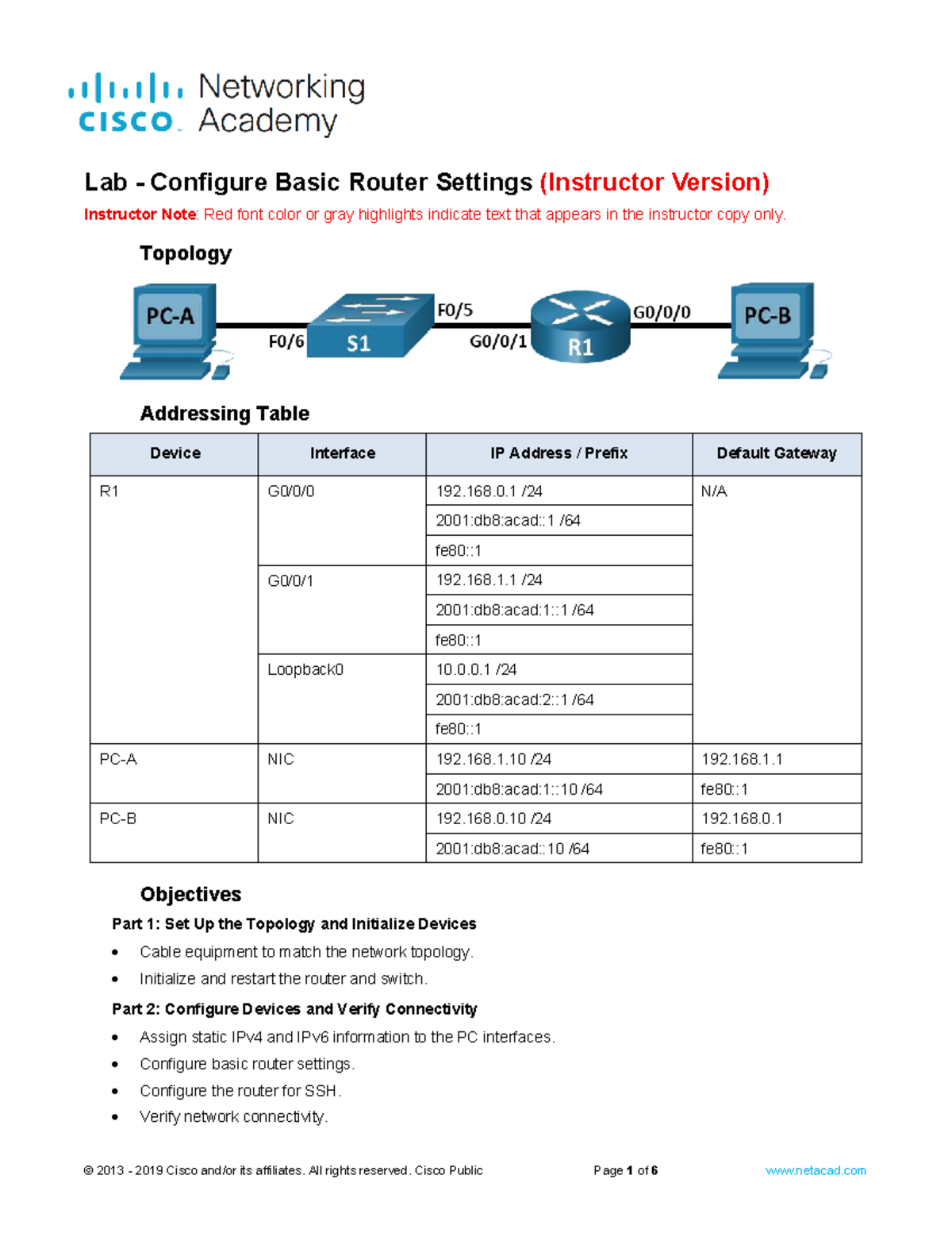 CCNA Lab 634285569: Configuring Basic Router Settings and Connectivity - Studocu