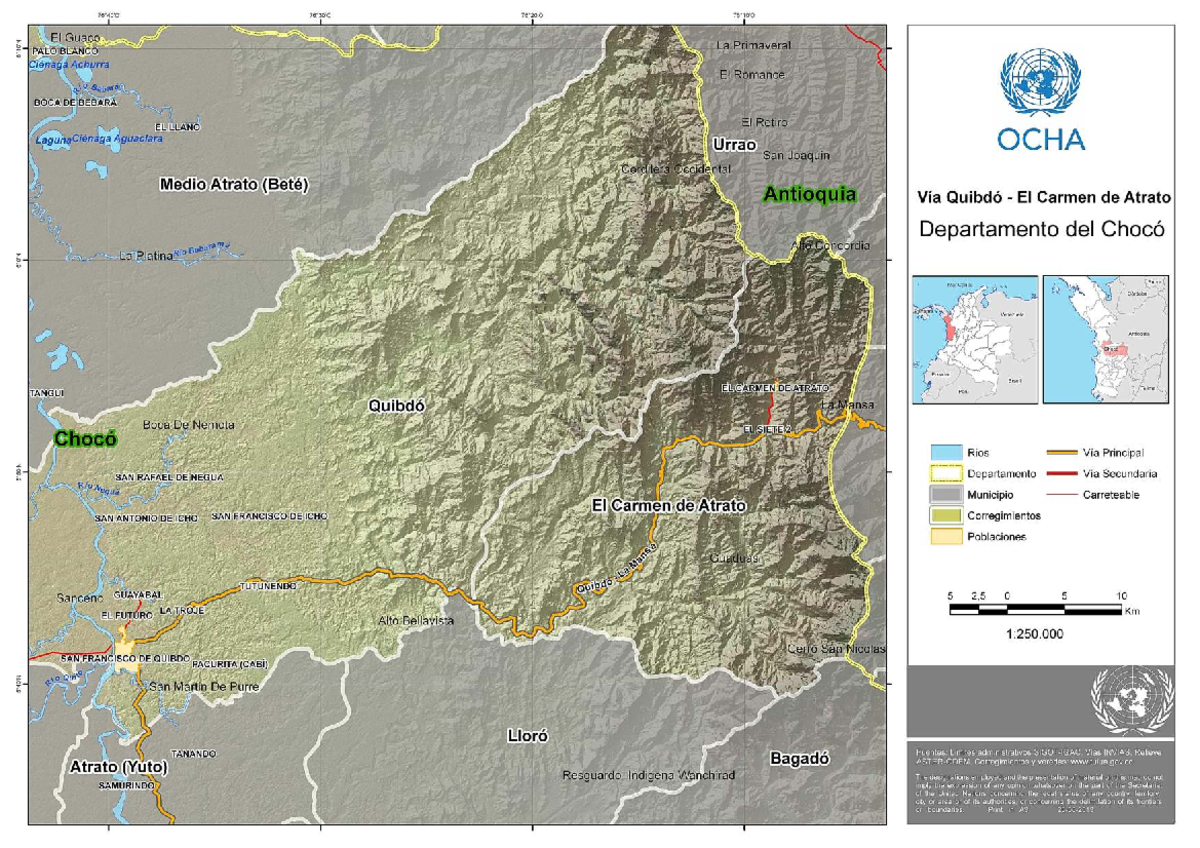 Carmen Atrato Chocó Map Overview (A3 Print) - Studocu