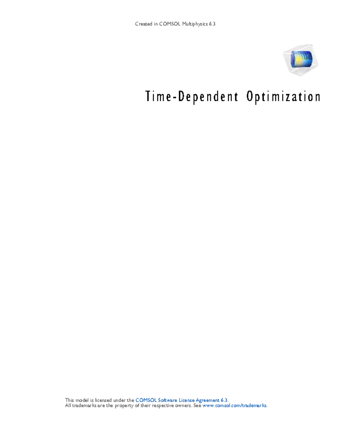 COMSOL 6.3: Time-Dependent Optimization Model Analysis - Studocu