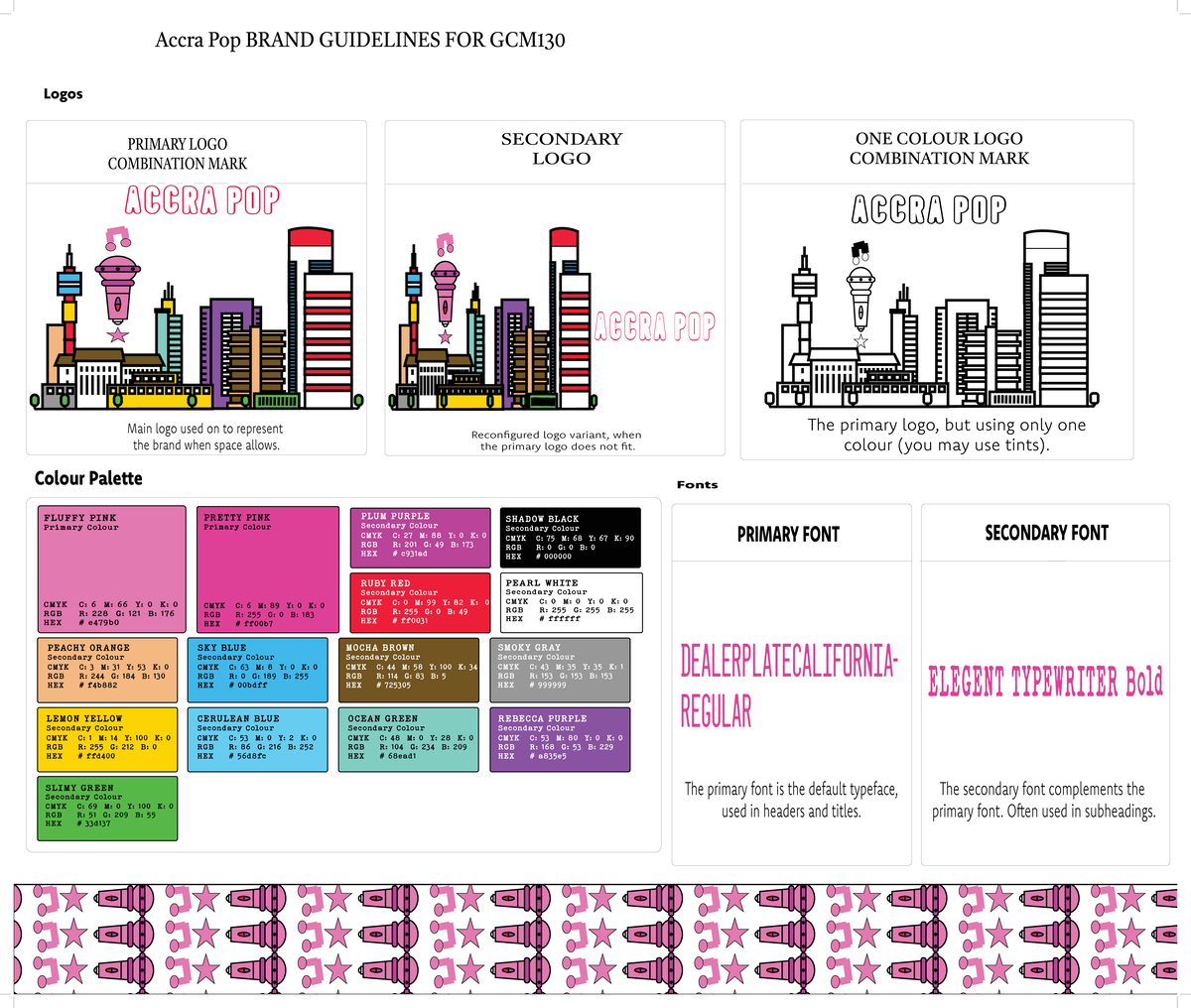 GCM130 Branding Guidelines: Accra Pop Logo & Color Palette - Studocu