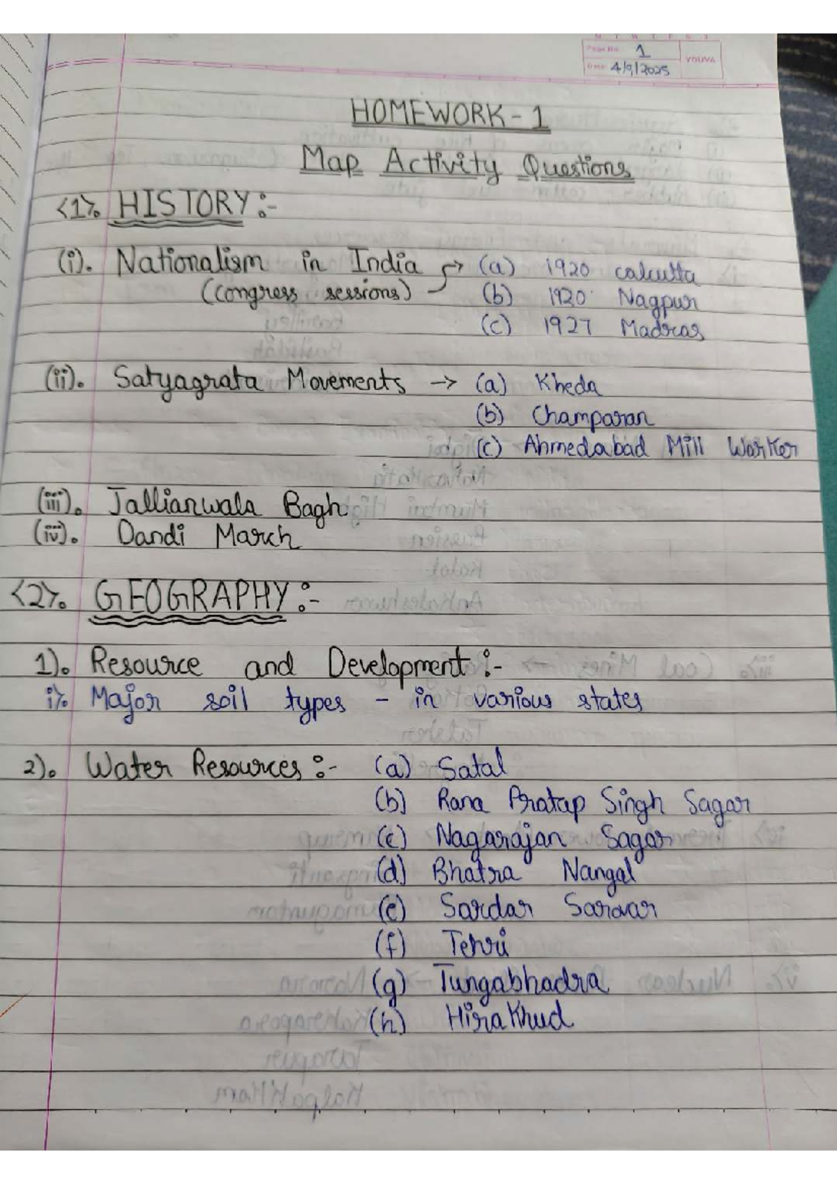 SST Map Work Class 10th - Important Map Activities and Resources - Studocu