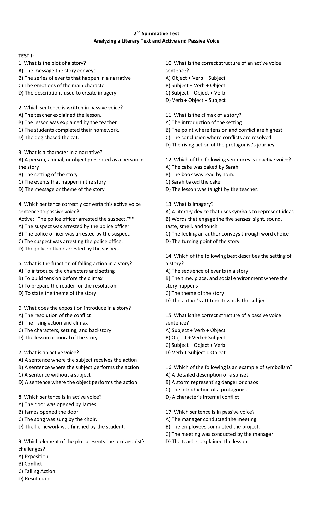 Second Summative - assignments - 2 nd Summative Test Analyzing a ...