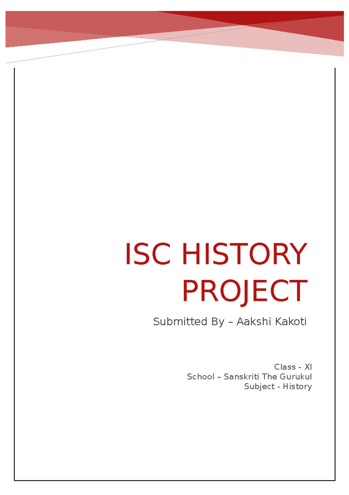 ISC XI History Project: Life Sketch of Nelson Mandela - Studocu