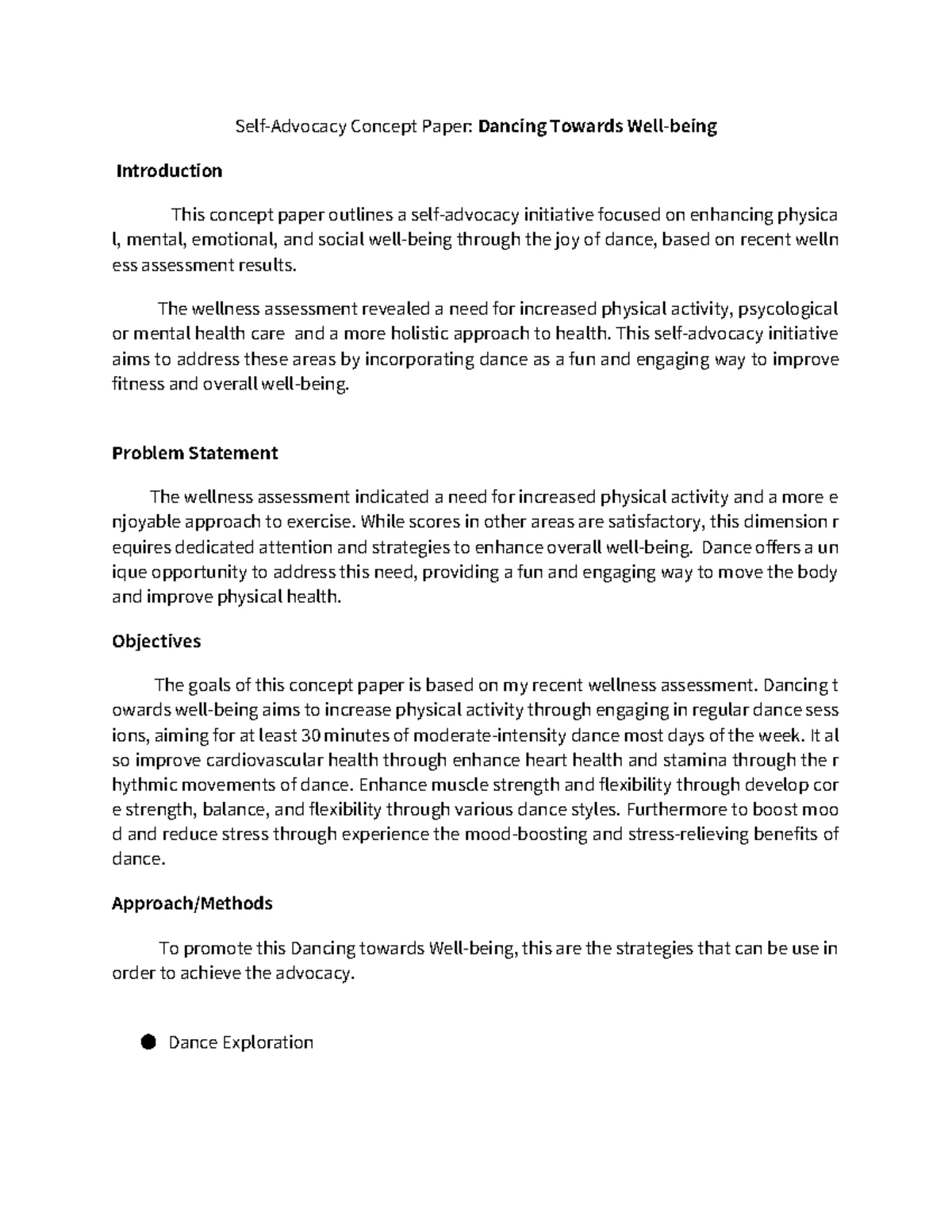Self-Advocacy Concept Paper: Enhancing Emotional Health through Yoga ...