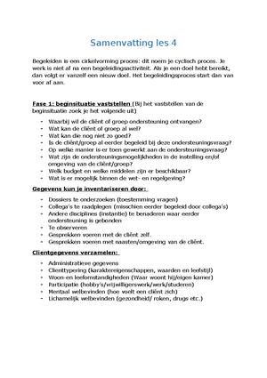 Samenvatting les 8 - Methodische cyclus: fase 5 uitvoeringen evalueren ...