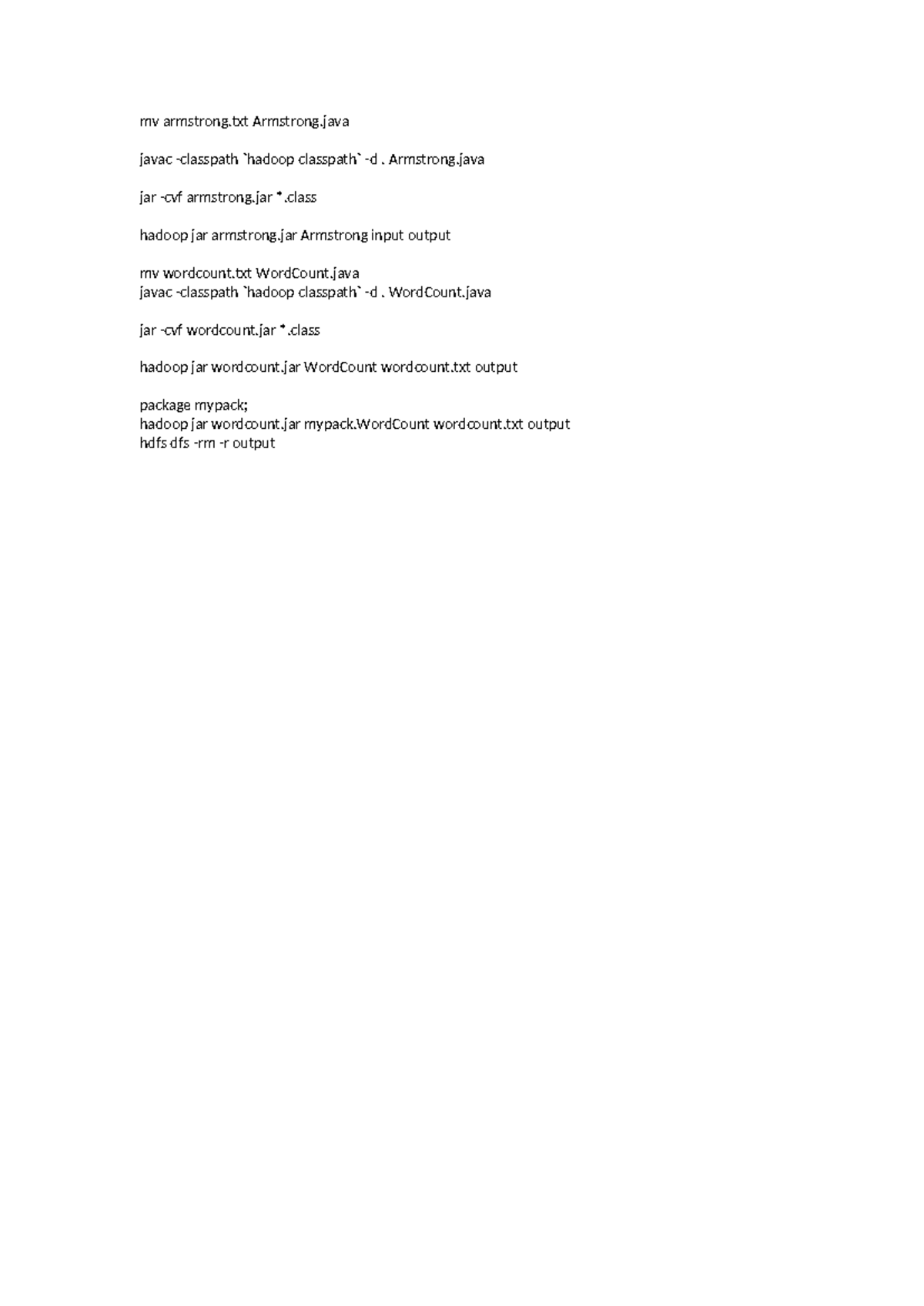 Jarcammand - java file to jar - Big Data Fundamentals - mv armstrong ...