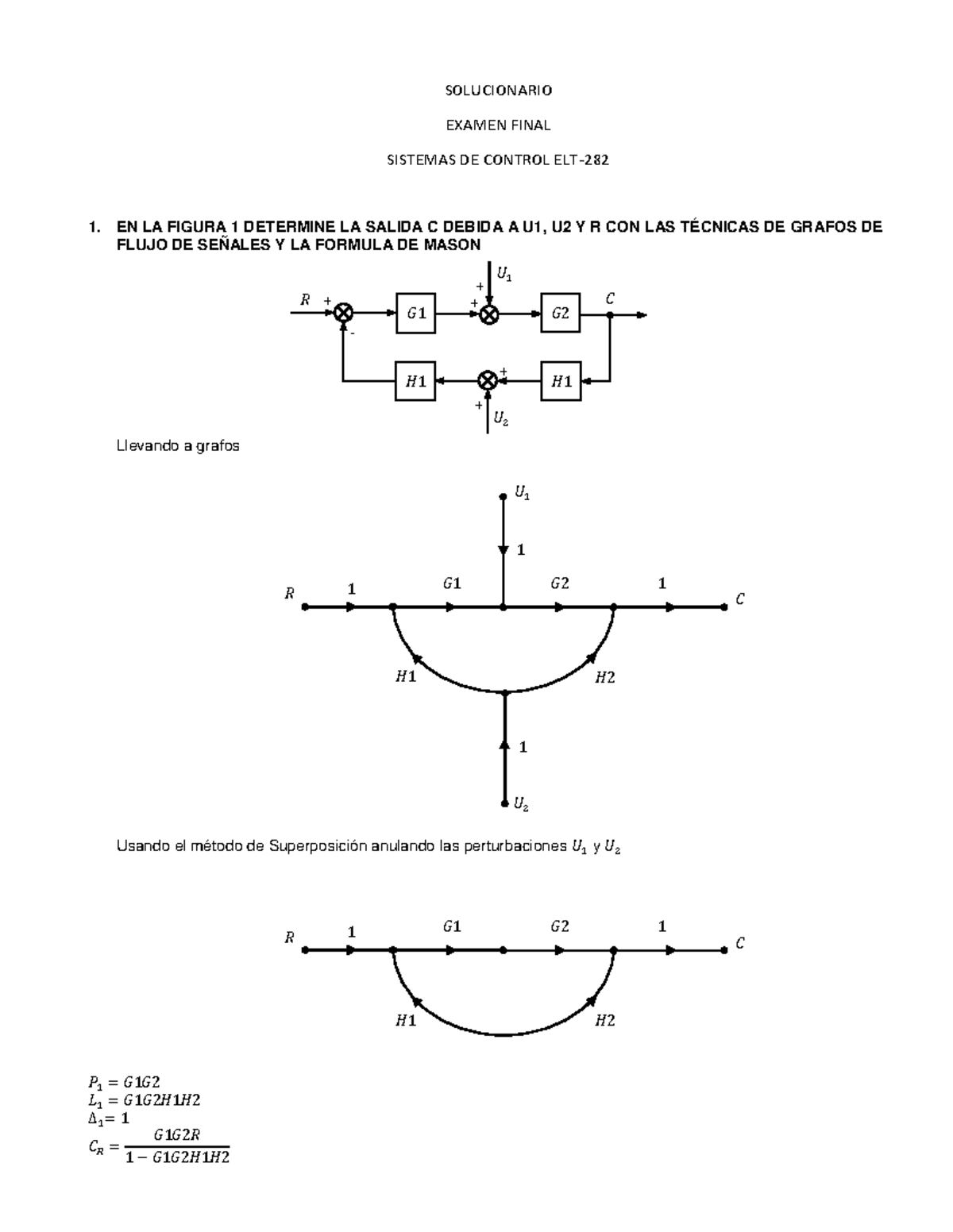 Solucionario examen final control - SOLUCIONARIO EXAMEN FINAL SISTEMAS ...